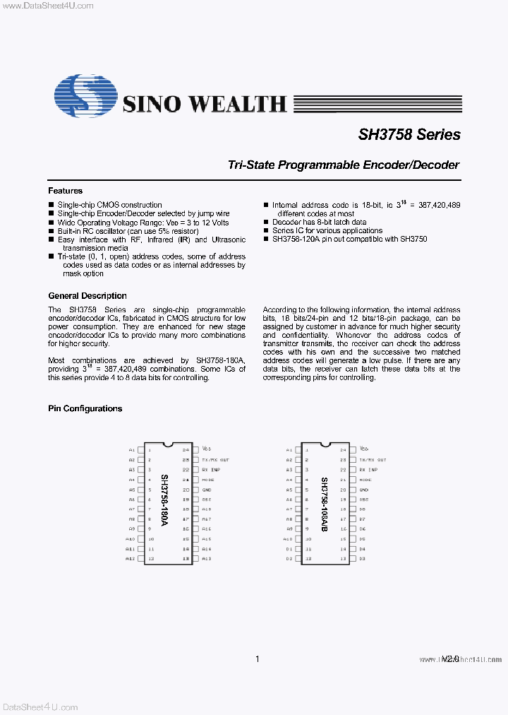 SH3758_6949566.PDF Datasheet Download --- IC-ON-LINE