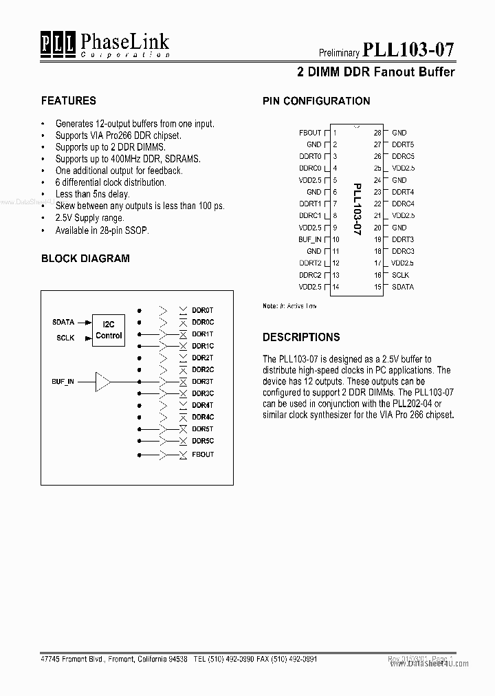 PLL103-07_6949675.PDF Datasheet Download --- IC-ON-LINE