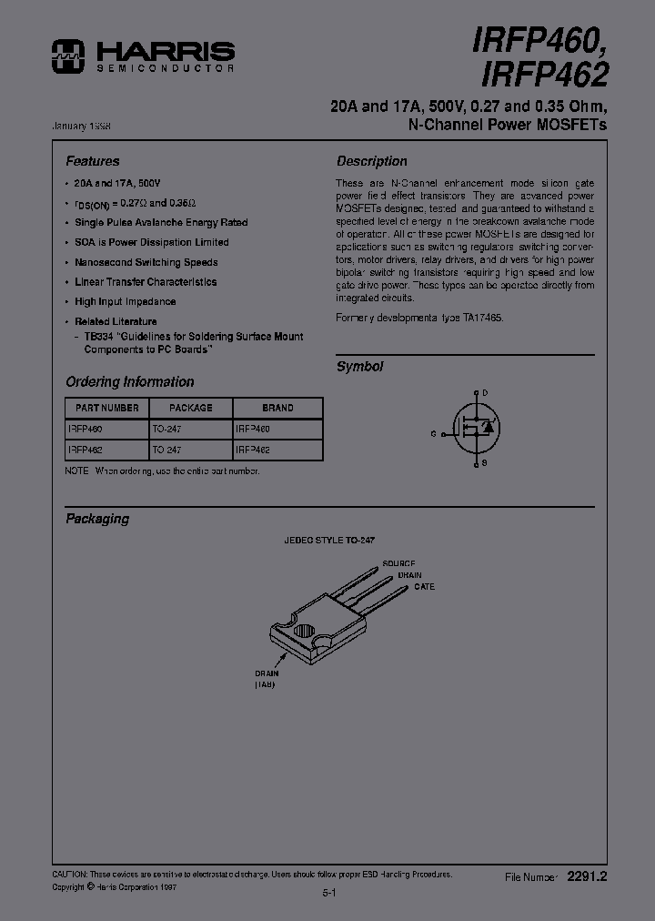 IRFP460_6871143.PDF Datasheet Download --- IC-ON-LINE