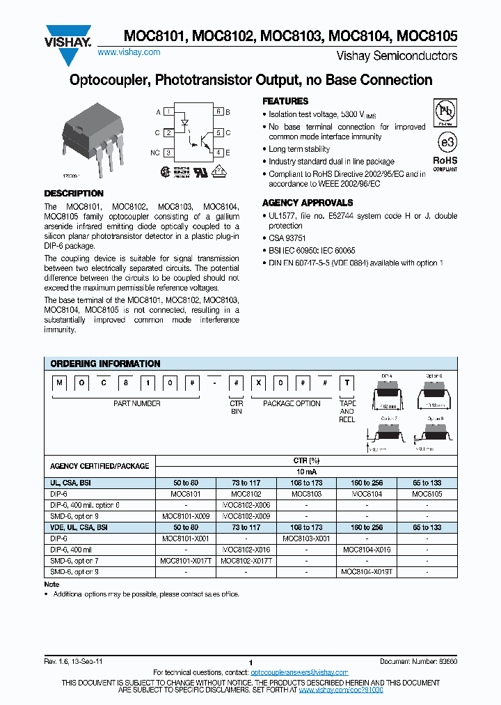 MOC8101-X001_6919486.PDF Datasheet Download --- IC-ON-LINE