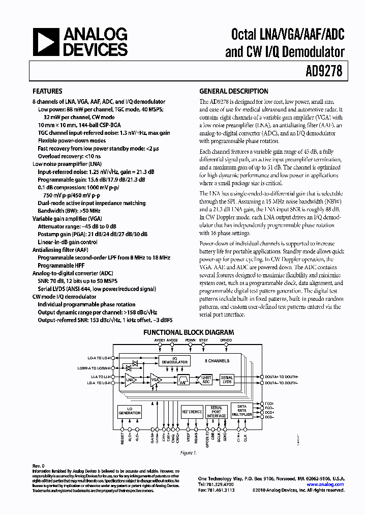 AD9278-BBCZ_6921264.PDF Datasheet Download --- IC-ON-LINE