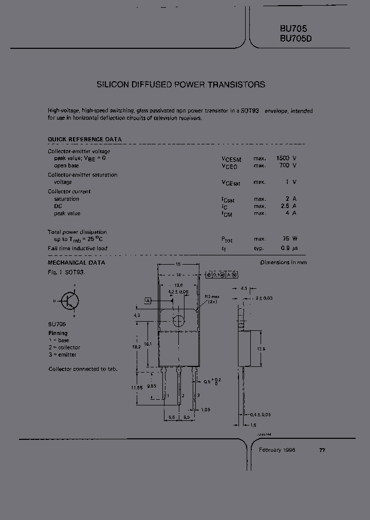 BU705D_6950243.PDF Datasheet Download --- IC-ON-LINE
