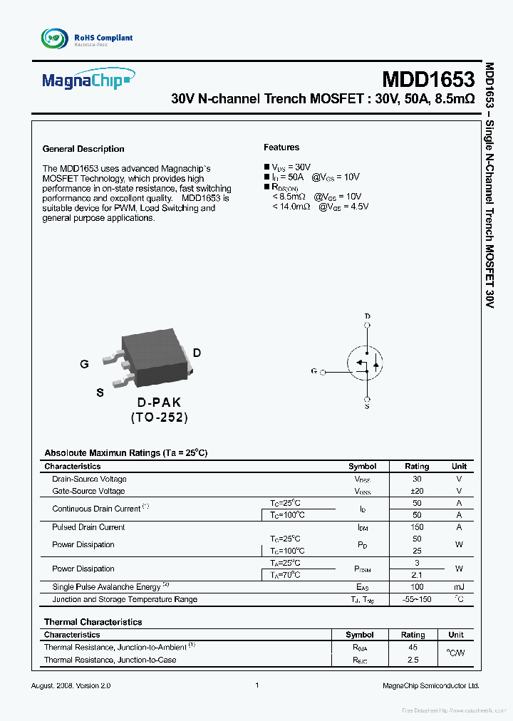 MDD1653_6988873.PDF Datasheet Download --- IC-ON-LINE