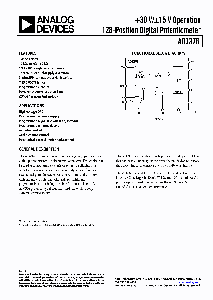 AD7376AR50-REEL7_6991158.PDF Datasheet Download --- IC-ON-LINE