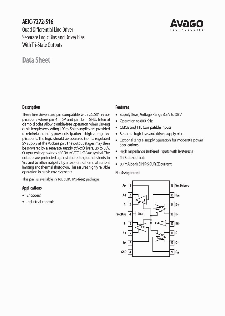 AEIC-7272-S16_7097726.PDF Datasheet Download --- IC-ON-LINE