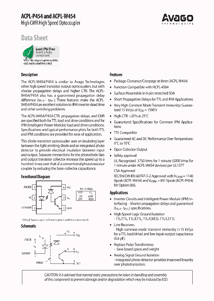 ACPL-W454-000E_7193189.PDF Datasheet Download --- IC-ON-LINE