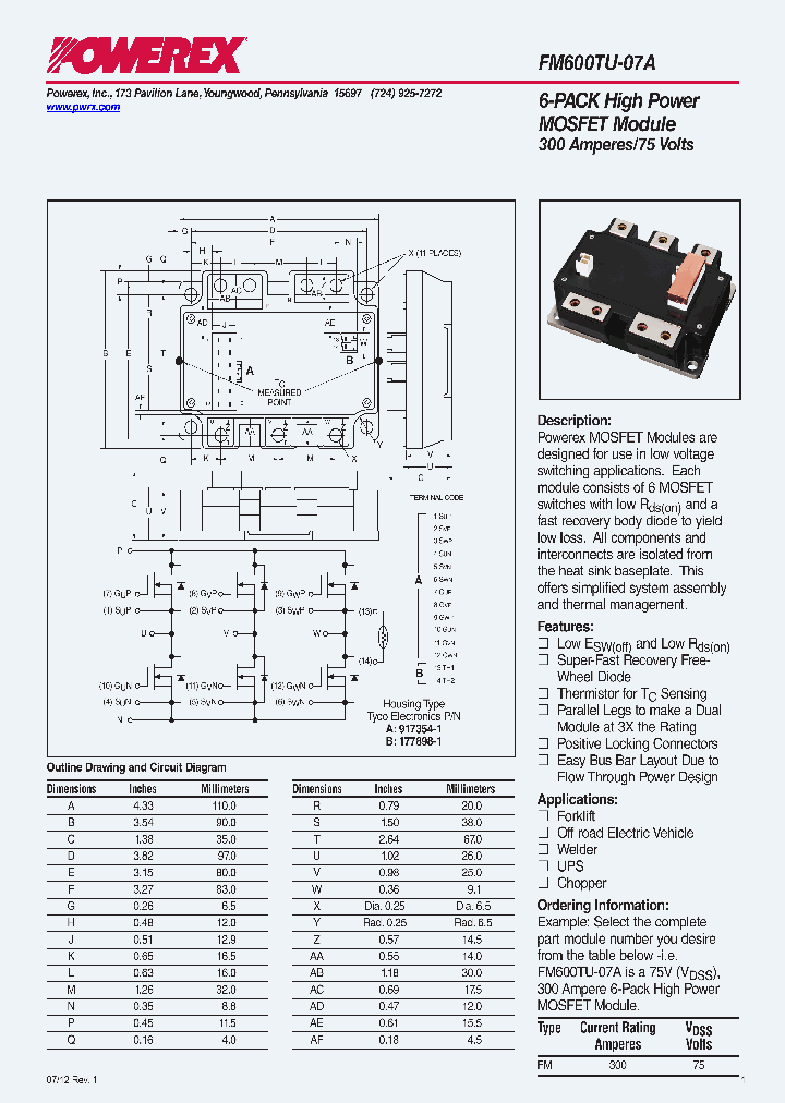 FM600TU-07A_7252566.PDF Datasheet Download --- IC-ON-LINE