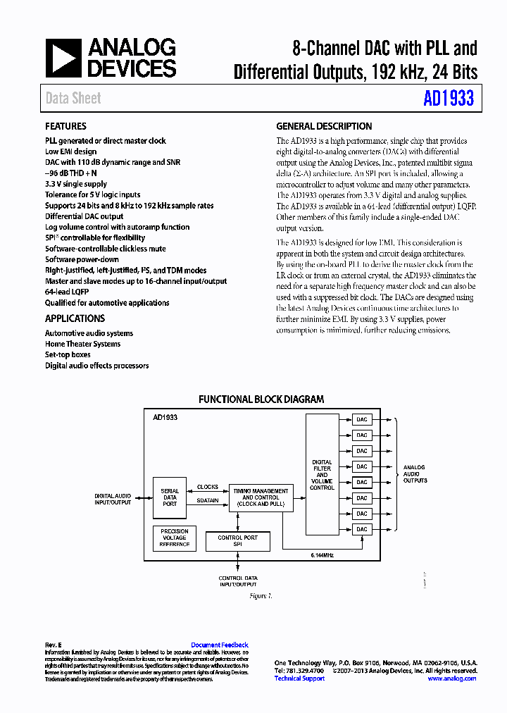 EVAL-AD1939AZ_7255402.PDF Datasheet Download --- IC-ON-LINE
