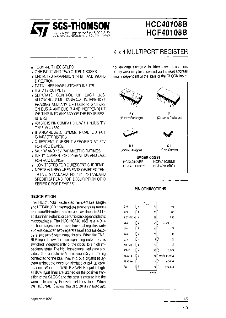 HCF40108BC1_7265651.PDF Datasheet Download --- IC-ON-LINE