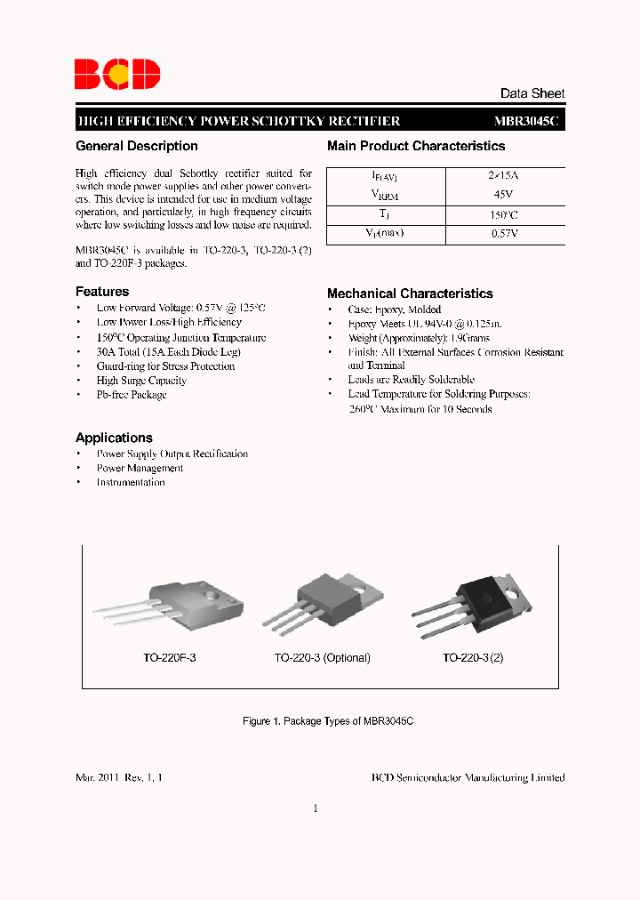 MBR3045CT-G1_7272728.PDF Datasheet Download --- IC-ON-LINE
