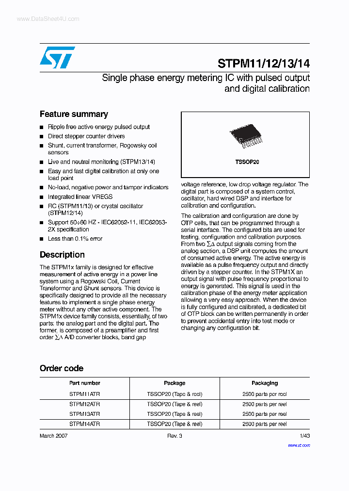 STPM12_7301271.PDF Datasheet Download --- IC-ON-LINE