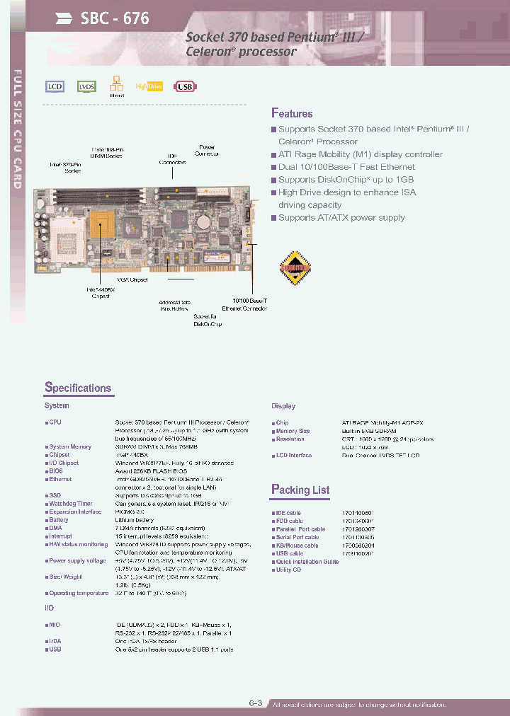 SBC-676_7307405.PDF Datasheet Download --- IC-ON-LINE