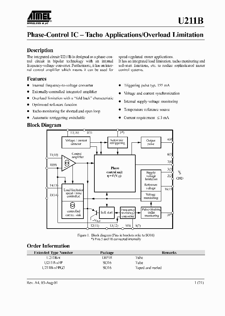 U211B-FP_7356495.PDF Datasheet Download --- IC-ON-LINE
