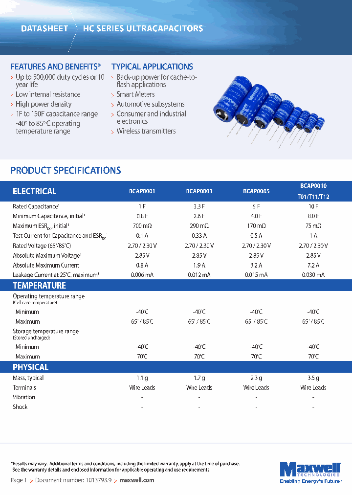 BCAP0001_7387118.PDF Datasheet Download --- IC-ON-LINE