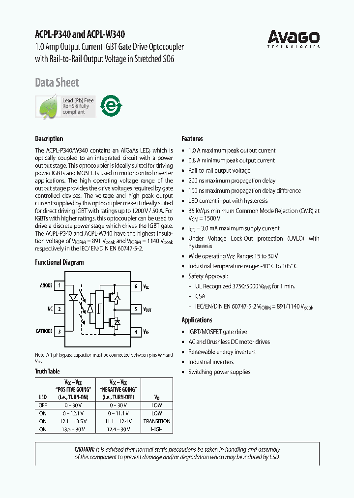 ACPL-P340-560E_7472199.PDF Datasheet Download --- IC-ON-LINE