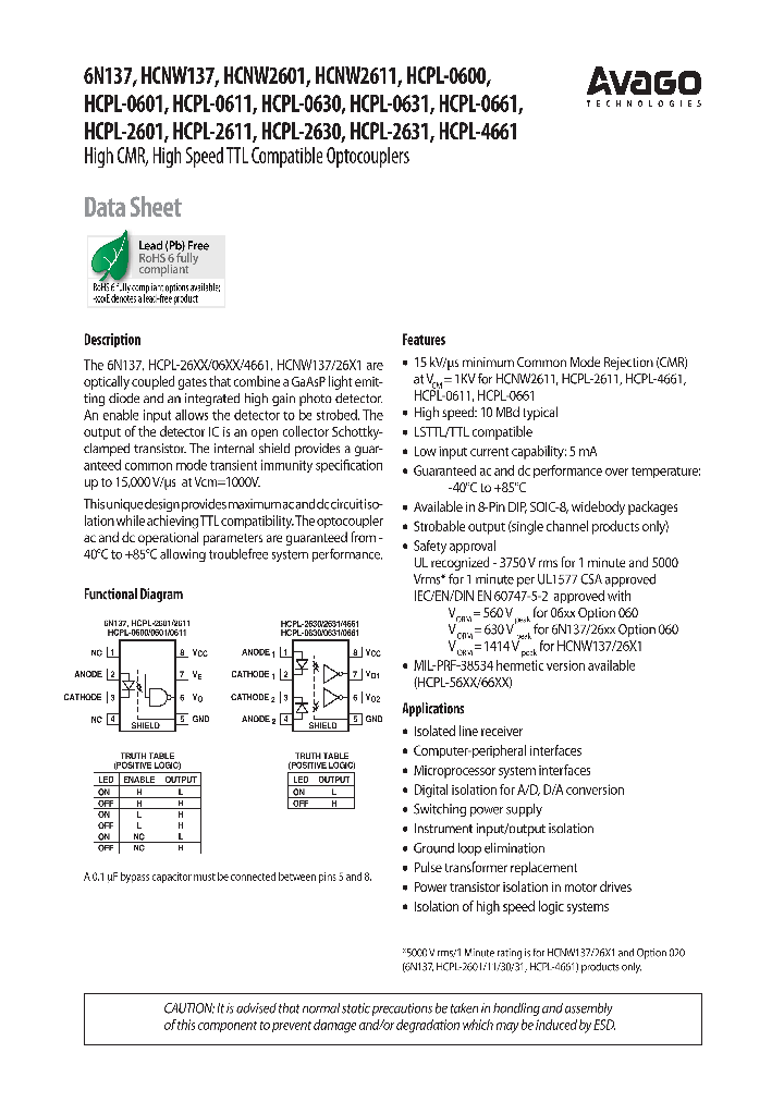 HCPL-0630_7479714.PDF Datasheet Download --- IC-ON-LINE
