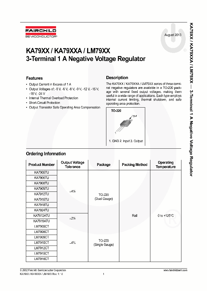 LM7905CT_7544101.PDF Datasheet Download --- IC-ON-LINE