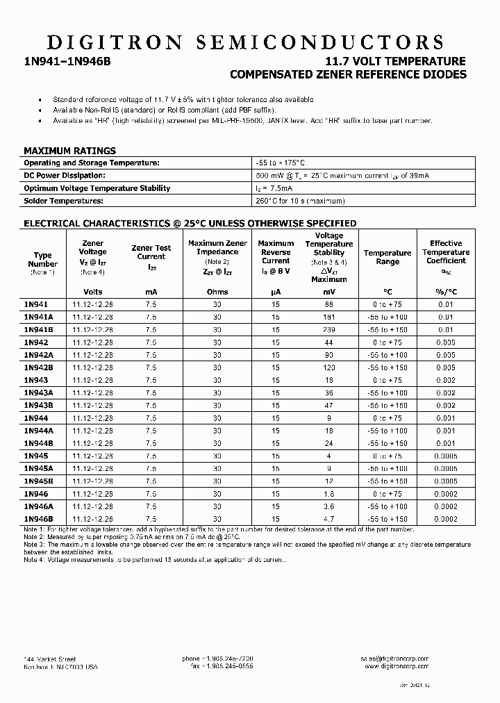 1N941A_7556435.PDF Datasheet Download --- IC-ON-LINE