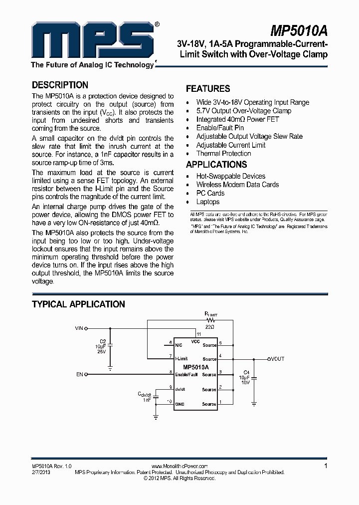 MP5010ADQ_7595038.PDF Datasheet Download --- IC-ON-LINE