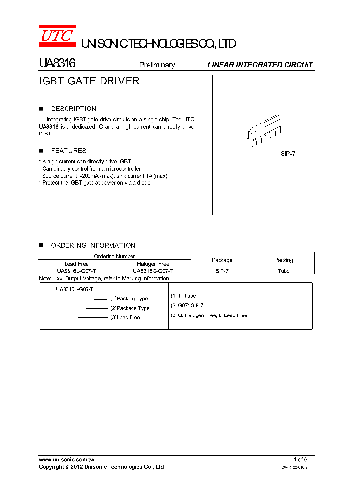 UA8316_7617397.PDF Datasheet Download --- IC-ON-LINE