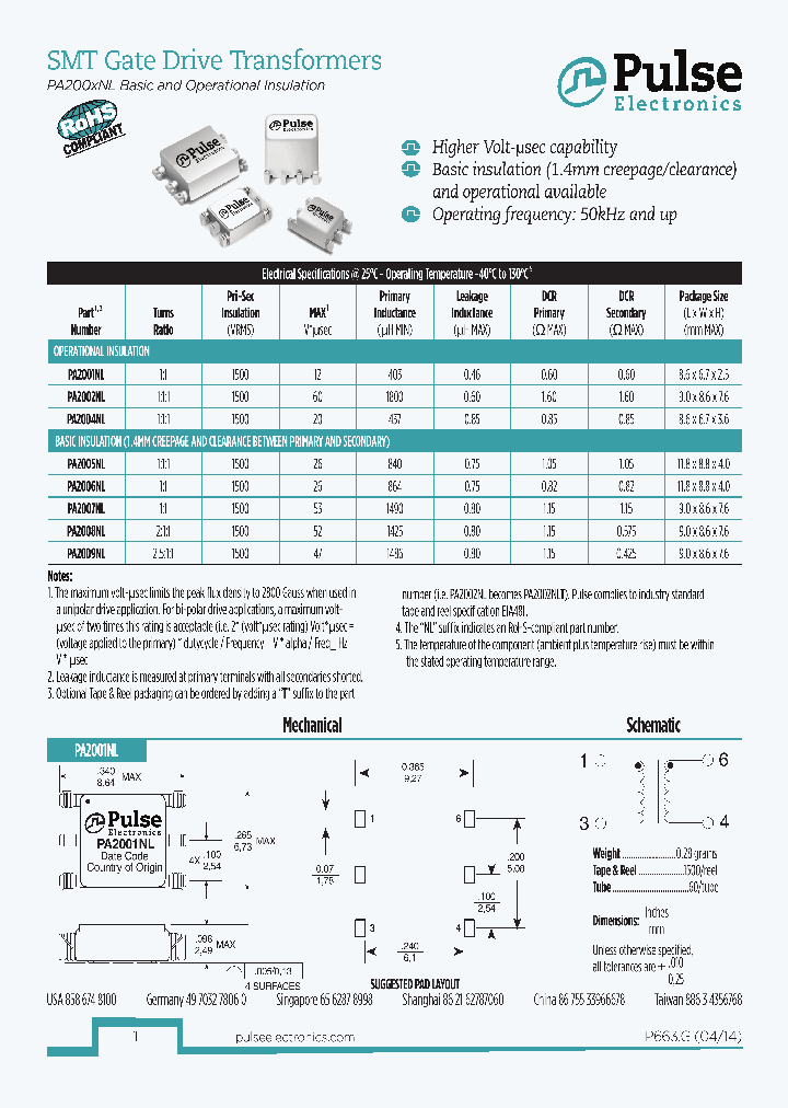 PA2001NL_7661403.PDF Datasheet Download --- IC-ON-LINE
