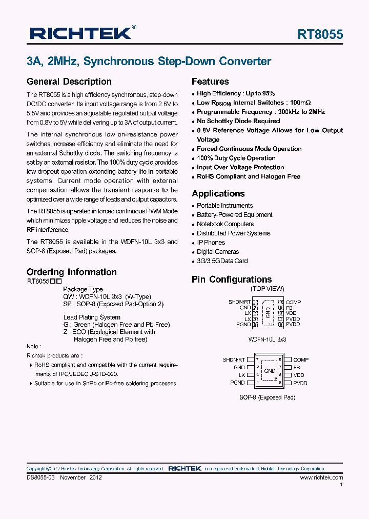 RT8055_7668970.PDF Datasheet Download --- IC-ON-LINE