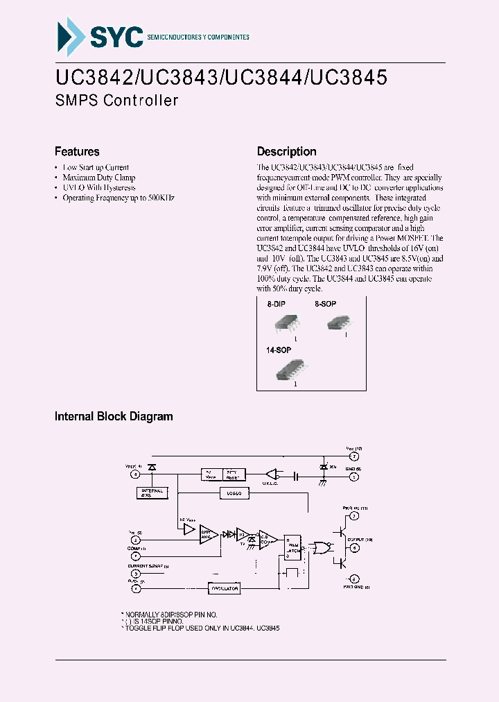 UC3843_7670898.PDF Datasheet Download --- IC-ON-LINE