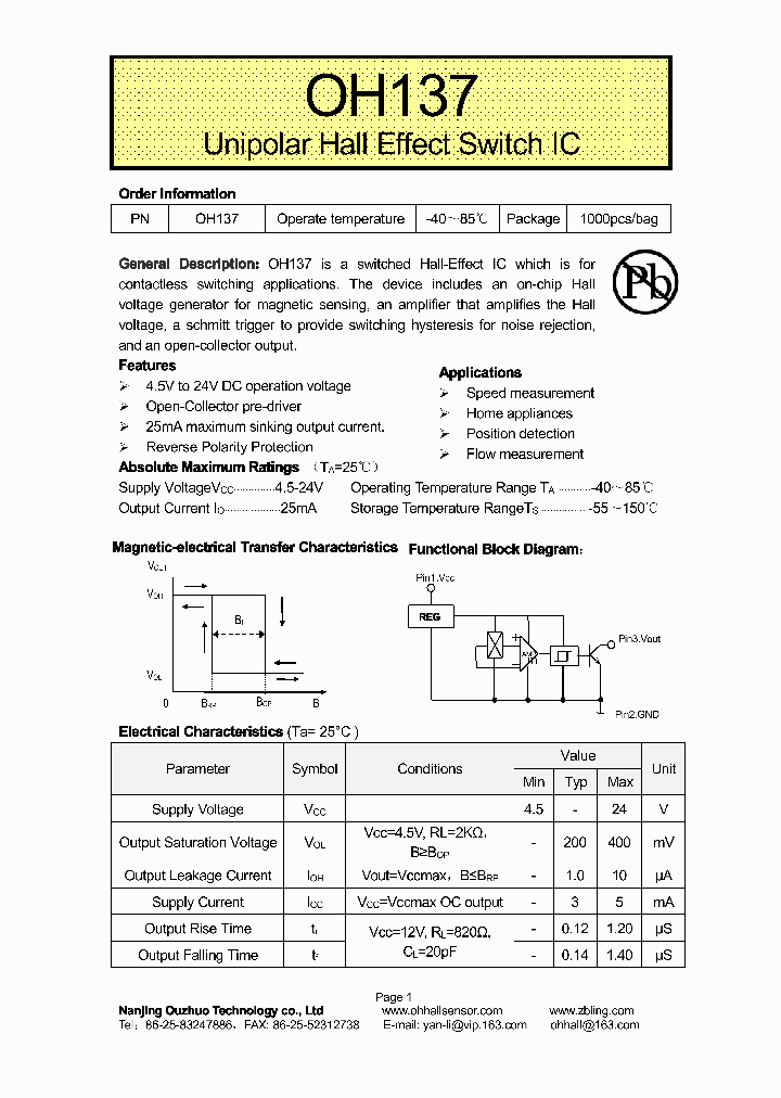 OH137_7673259.PDF Datasheet Download --- IC-ON-LINE