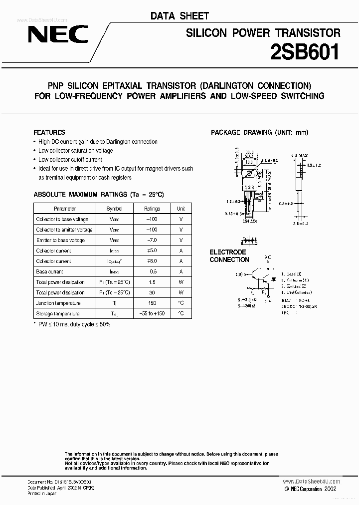 B601_7675994.PDF Datasheet Download --- IC-ON-LINE