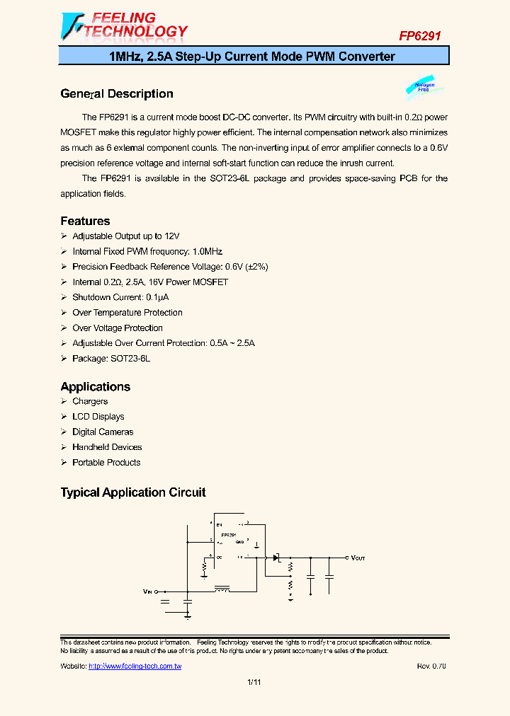 FP6291_7679693.PDF Datasheet Download --- IC-ON-LINE