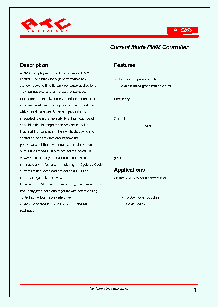 AT3263_7692703.PDF Datasheet Download --- IC-ON-LINE