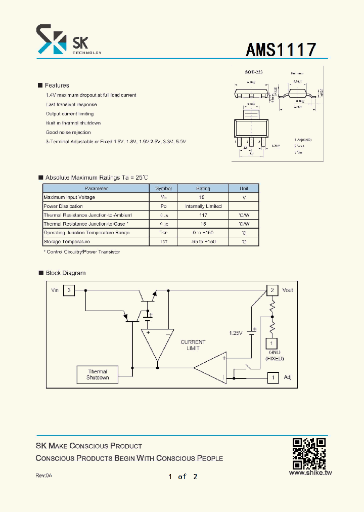 AMS1117_7705731.PDF Datasheet Download --- IC-ON-LINE