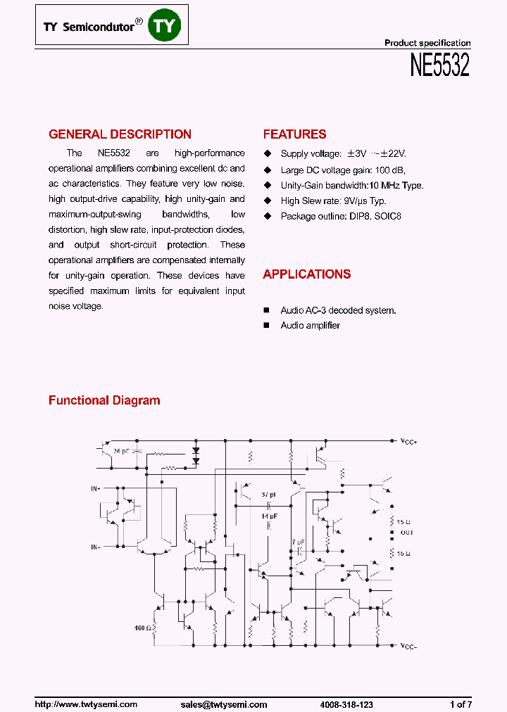 NE5532_7726856.PDF Datasheet Download --- IC-ON-LINE