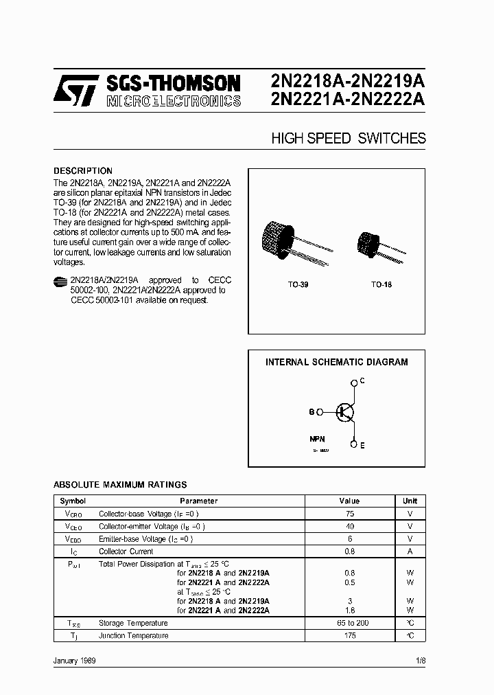 2N2222A_7731223.PDF Datasheet Download --- IC-ON-LINE