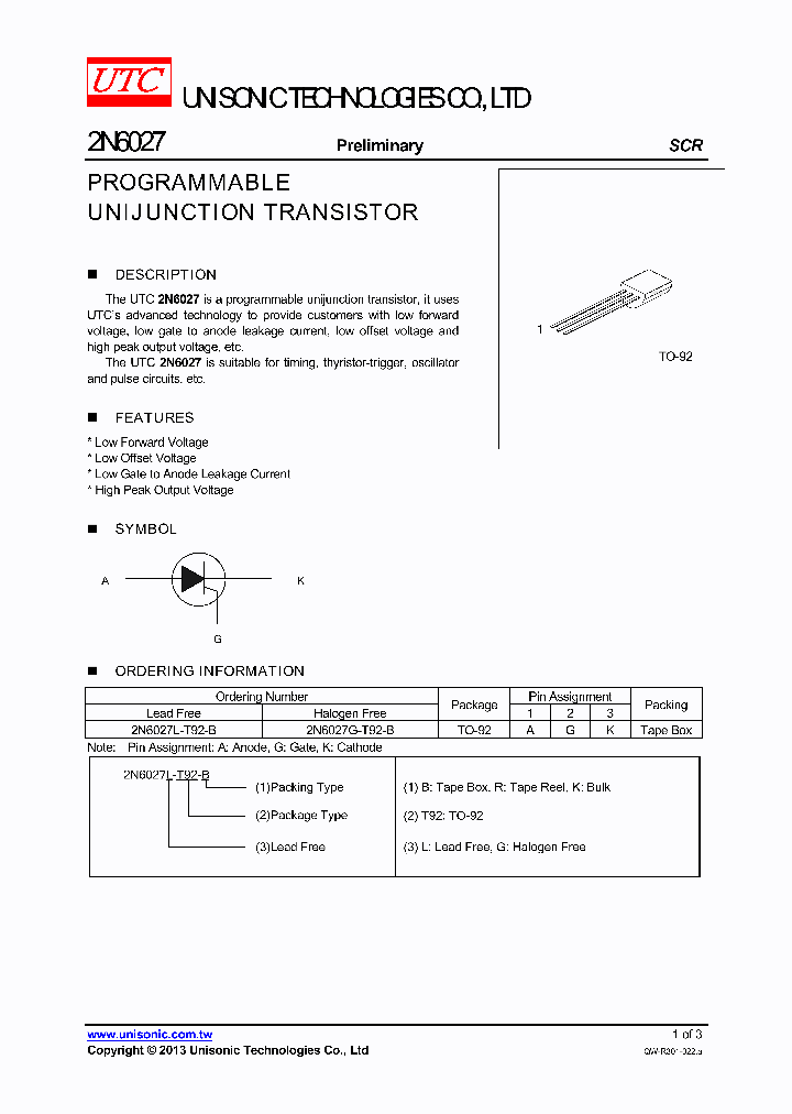 2N6027_7731747.PDF Datasheet Download --- IC-ON-LINE