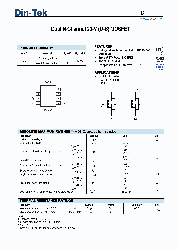 DTM9936_7734355.PDF Datasheet Download --- IC-ON-LINE