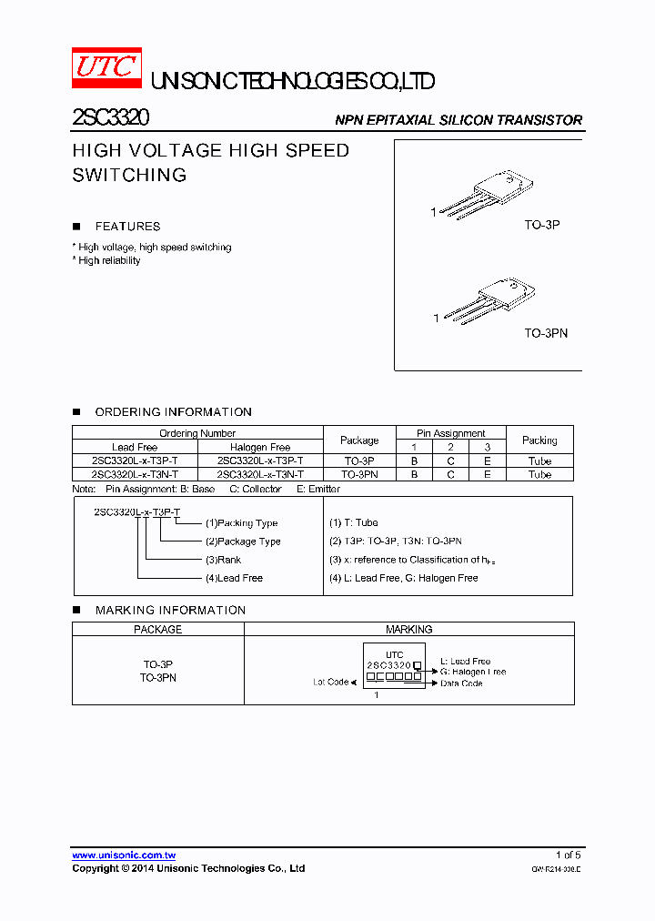 2SC3320L-B-T3P-T_7746798.PDF Datasheet Download --- IC-ON-LINE