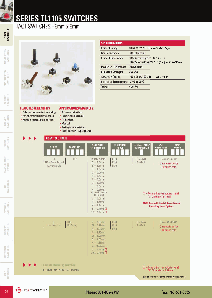 TL1105XF160Q_7755930.PDF Datasheet Download --- IC-ON-LINE
