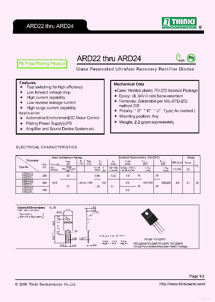 ARD22U_7746850.PDF Datasheet Download --- IC-ON-LINE