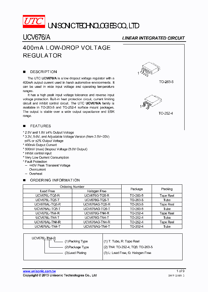 UCV676G-TN4-R_7796859.PDF Datasheet Download --- IC-ON-LINE