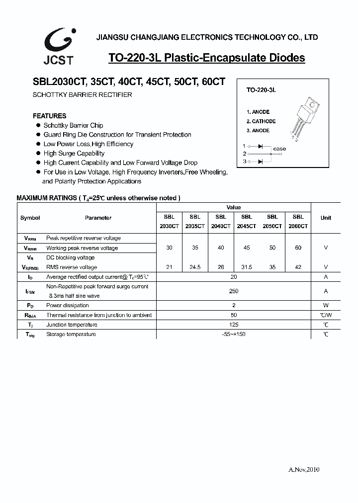 SBL2030CT_7818778.PDF Datasheet Download --- IC-ON-LINE