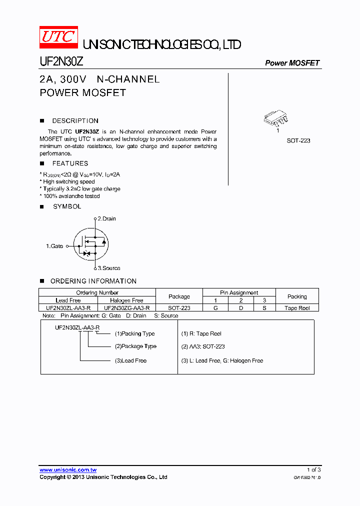 UF2N30Z_7815318.PDF Datasheet Download --- IC-ON-LINE