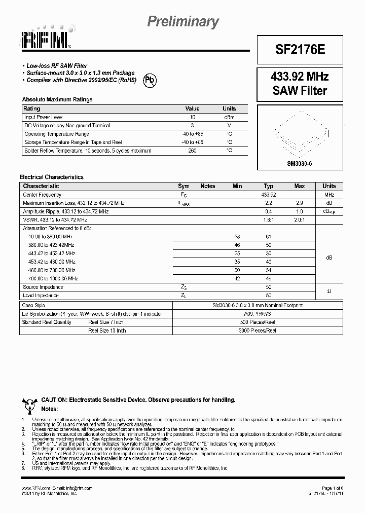 SF2176E_7835651.PDF Datasheet Download --- IC-ON-LINE