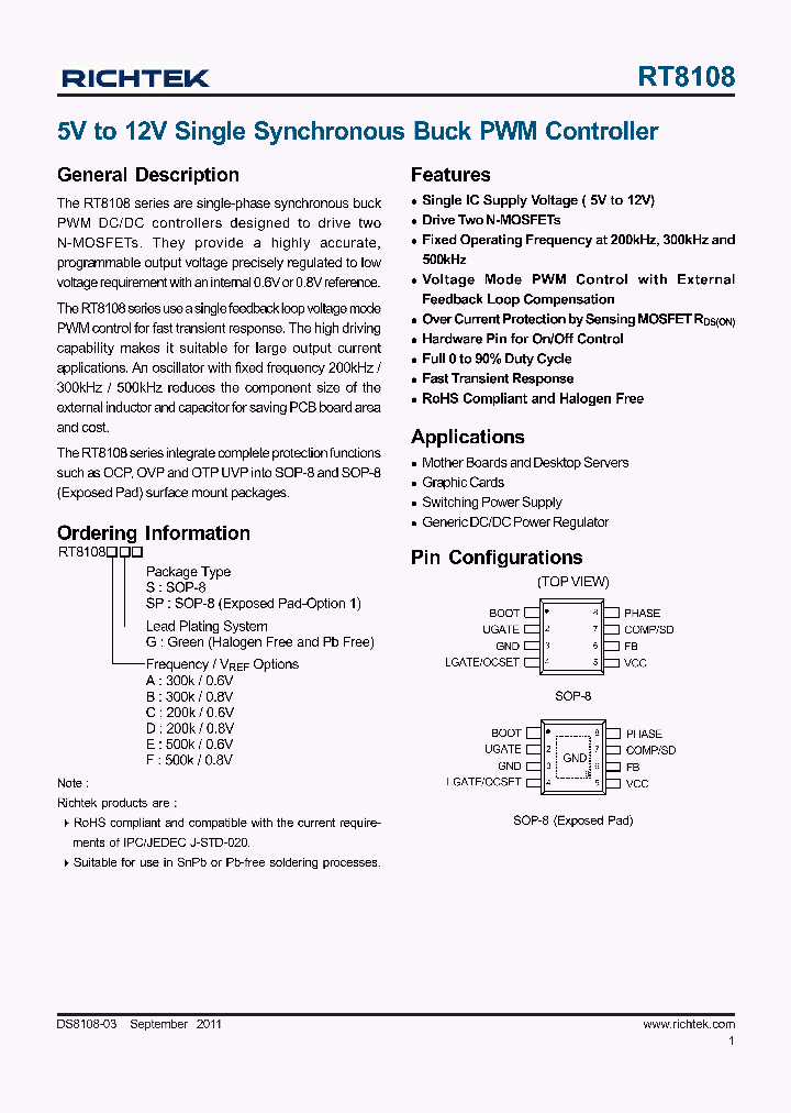 RT8108_7821045.PDF Datasheet Download --- IC-ON-LINE