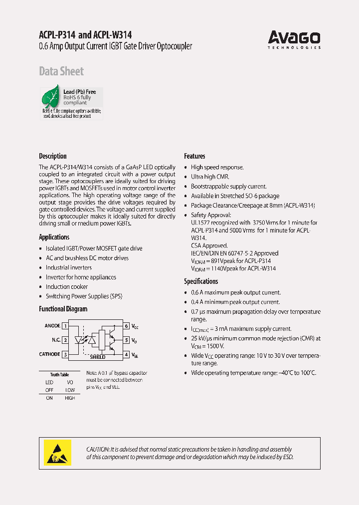 ACPL-W314-500E_7907560.PDF Datasheet Download --- IC-ON-LINE