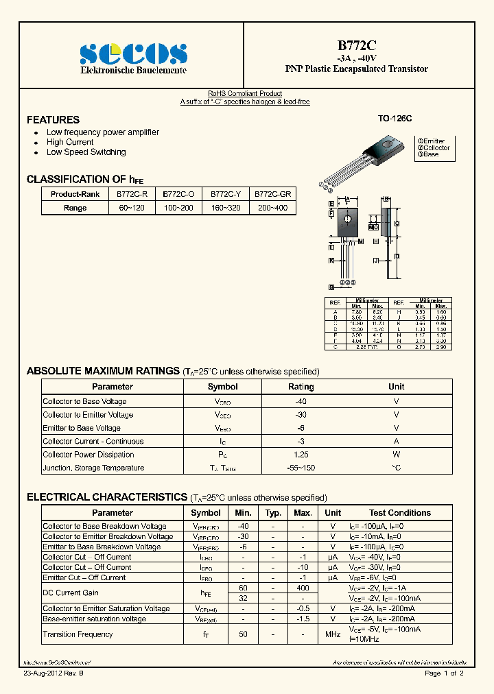 B772C-GR_7930946.PDF Datasheet Download --- IC-ON-LINE