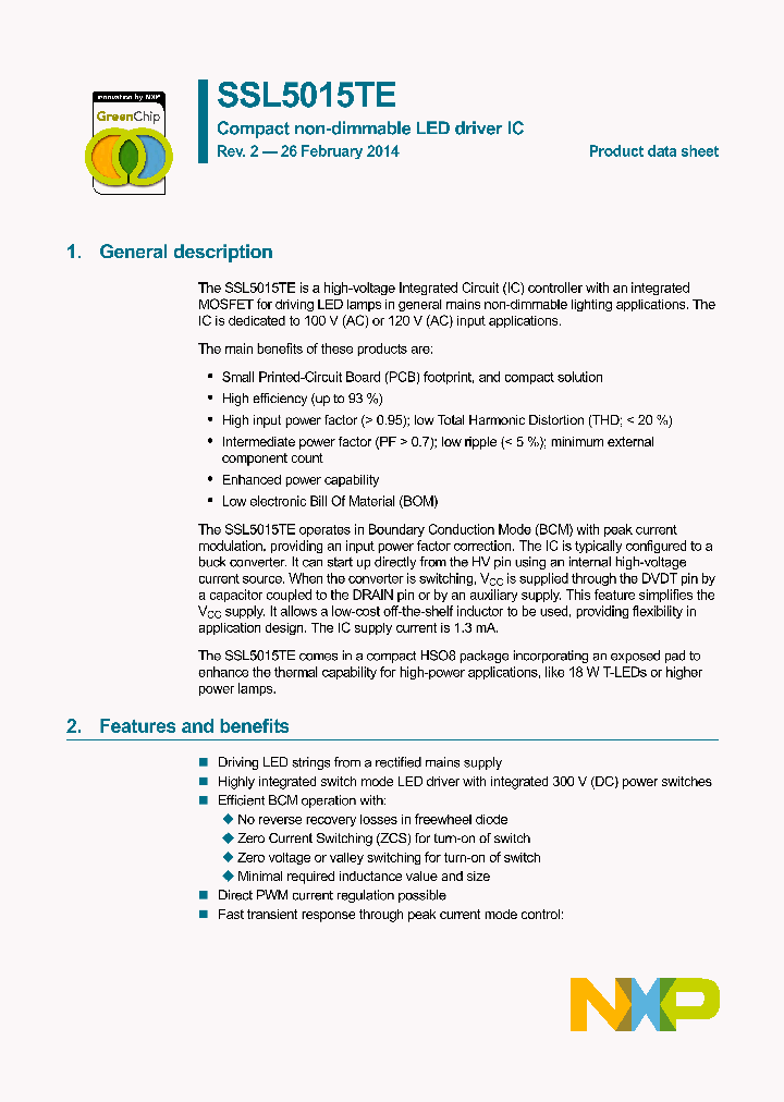 SSL5015TE_7946519.PDF Datasheet Download --- IC-ON-LINE