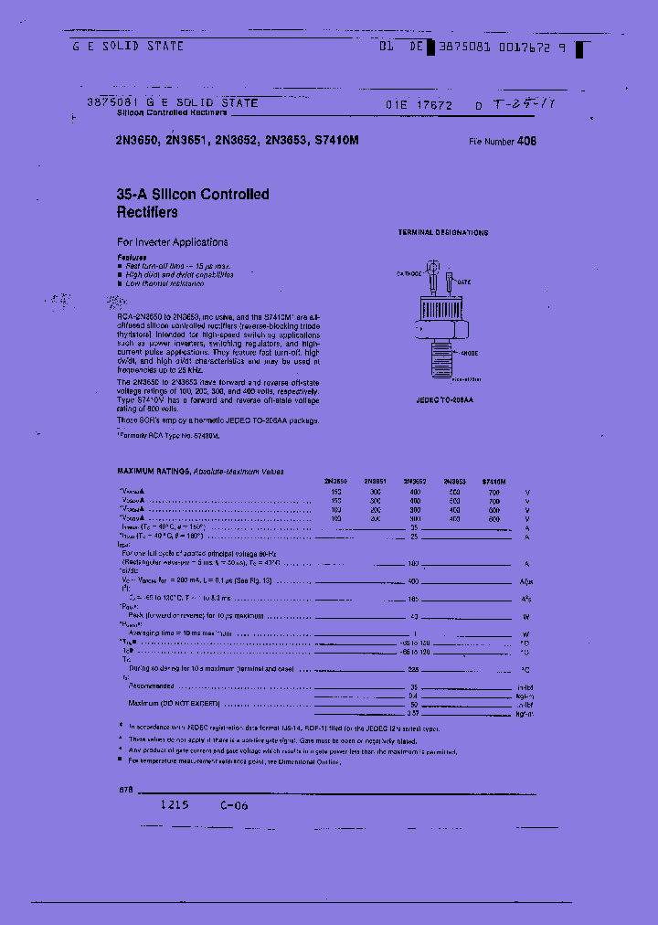 2N3651_7984528.PDF Datasheet Download --- IC-ON-LINE