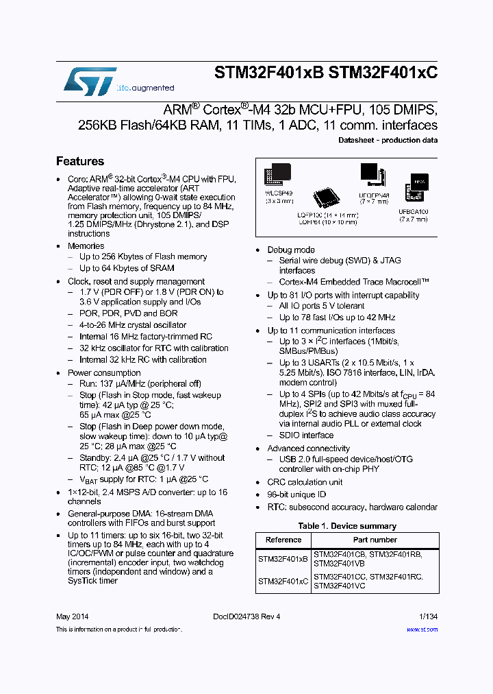 STM32F401VBH6_8023370.PDF Datasheet Download --- IC-ON-LINE