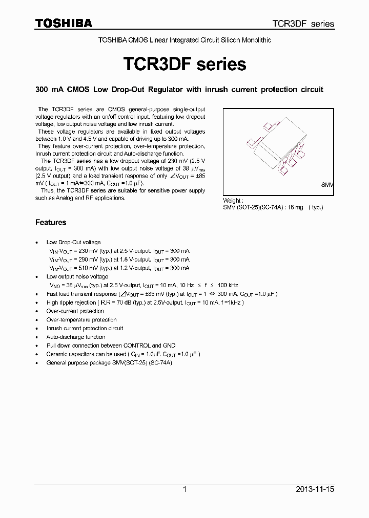 TCR3DF285_8037652.PDF Datasheet Download --- IC-ON-LINE